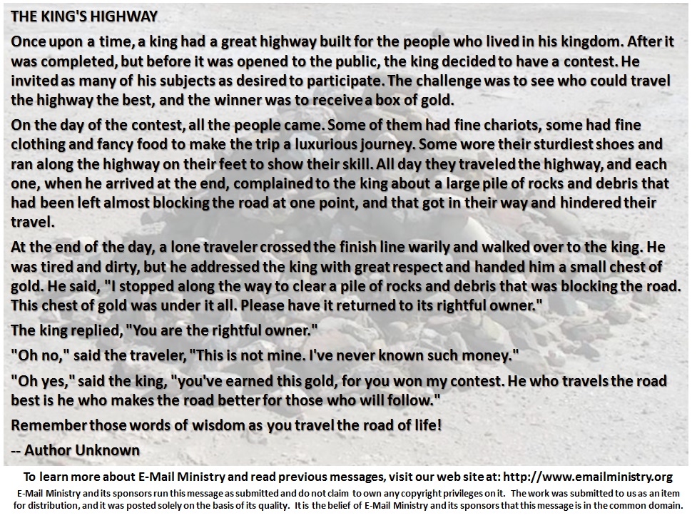 The King’s Highway – E-Mail Ministry